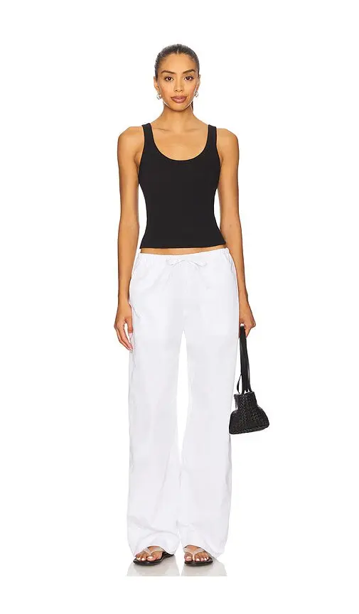LESET Laura Scoop Neck Tank - Black