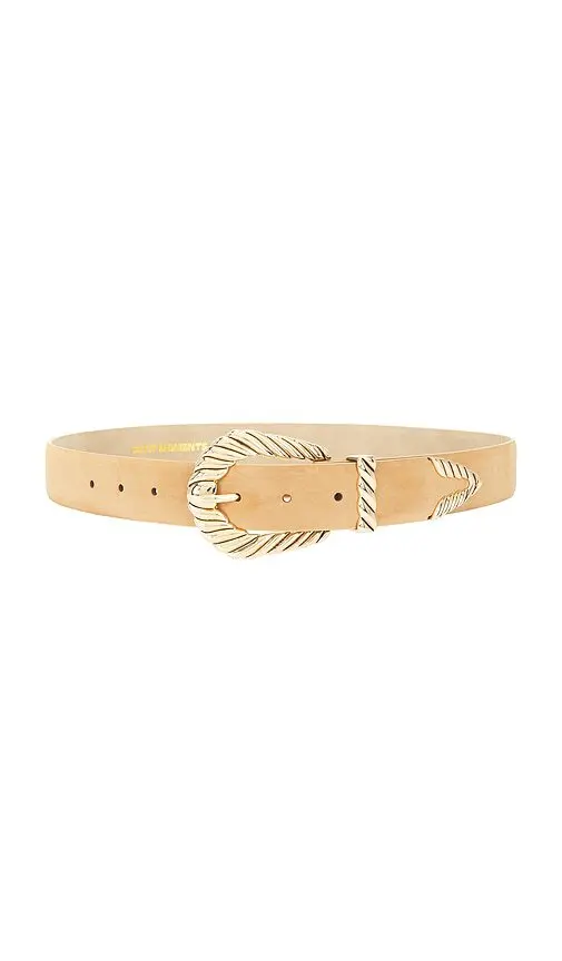PETIT MOMENTS Modern Rodeo Belt - Sand Suede & Gold