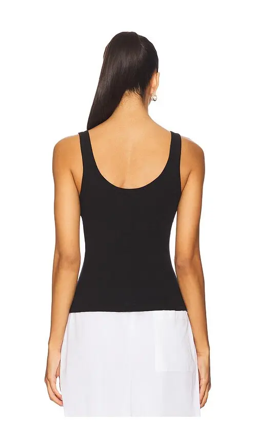 LESET Laura Scoop Neck Tank - Black