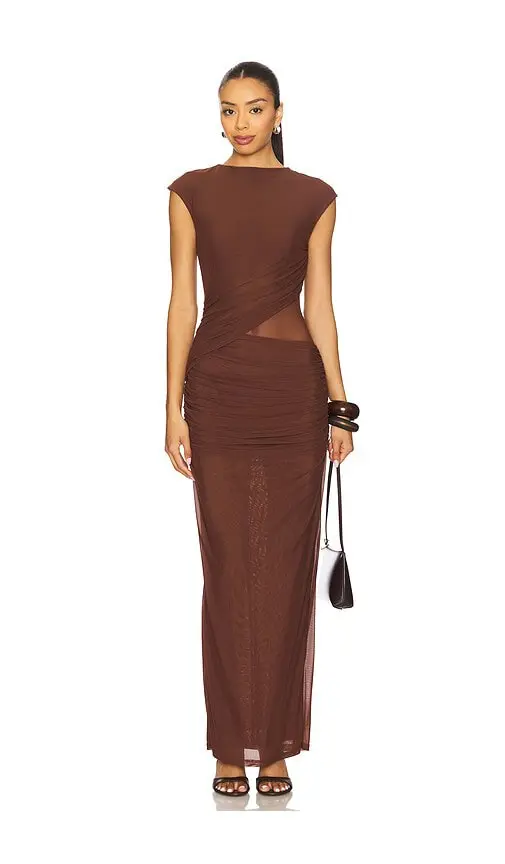 SNDYS. X Revolve Lorelai Maxi Dress - Chocolate