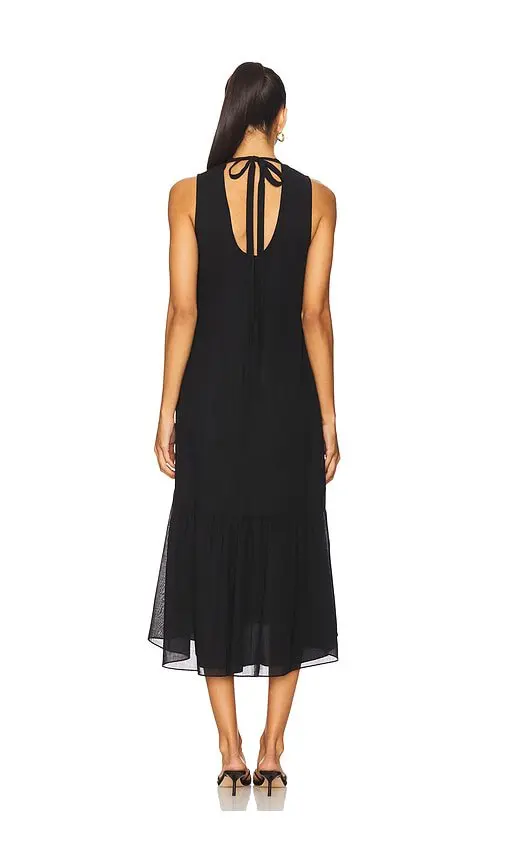 Theory Tiered Tie Neck Dress