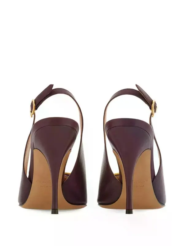 FERRAGAMO Maxi Gancini Slingback Pumps - Red