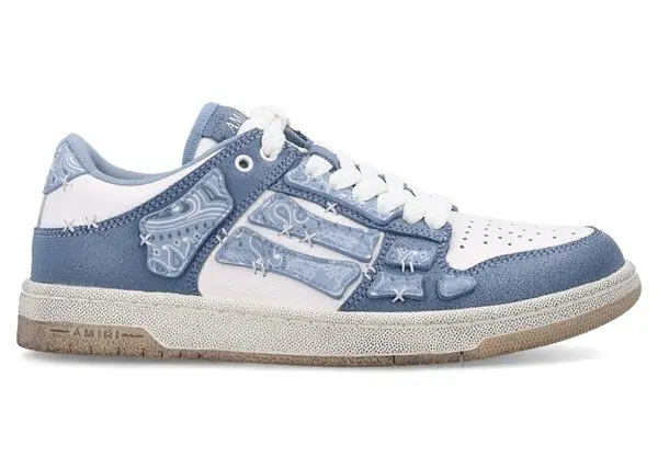 Amiri Skel Top Low Bandanain Sneakers - Ashley/blue