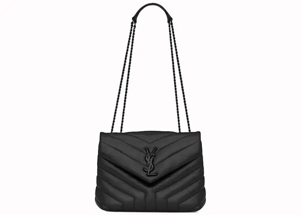 Saint Laurent Loulou Matelasse Calfskin Small Shoulder Bag - Black