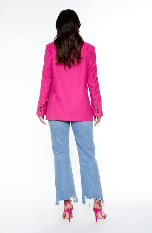 BLUE REVIVAL Oversized Double-breasted Blazer - Fuchsia