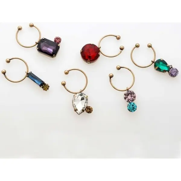 JOANNA BUCHANAN Jeweled Wine Charms - Red