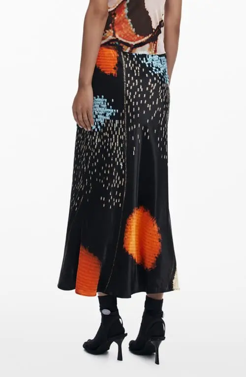 Desigual Printed Midi Skirt
