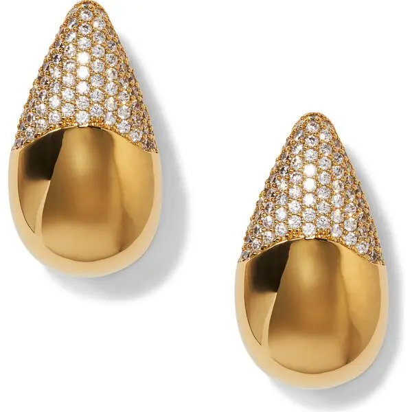 Nadri Alma Pavé Teardrop Earrings - Gold