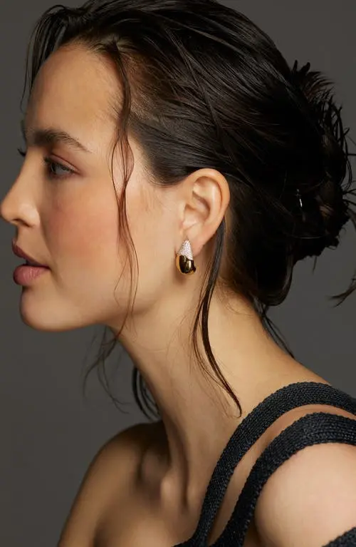 Nadri Alma Pavé Teardrop Earrings - Gold