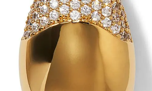 Nadri Alma Pavé Teardrop Earrings - Gold