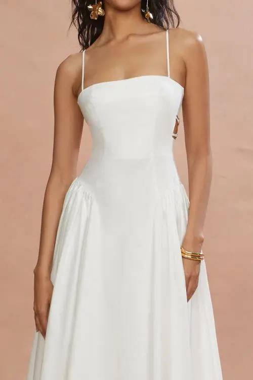 AMUR Aliza Midi Poplin Dress