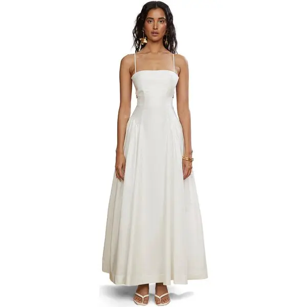 AMUR Aliza Midi Poplin Dress