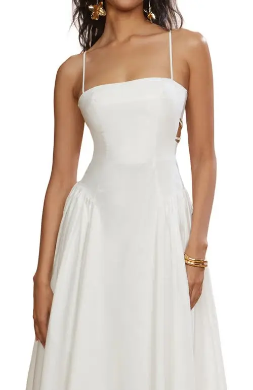 AMUR Aliza Midi Poplin Dress