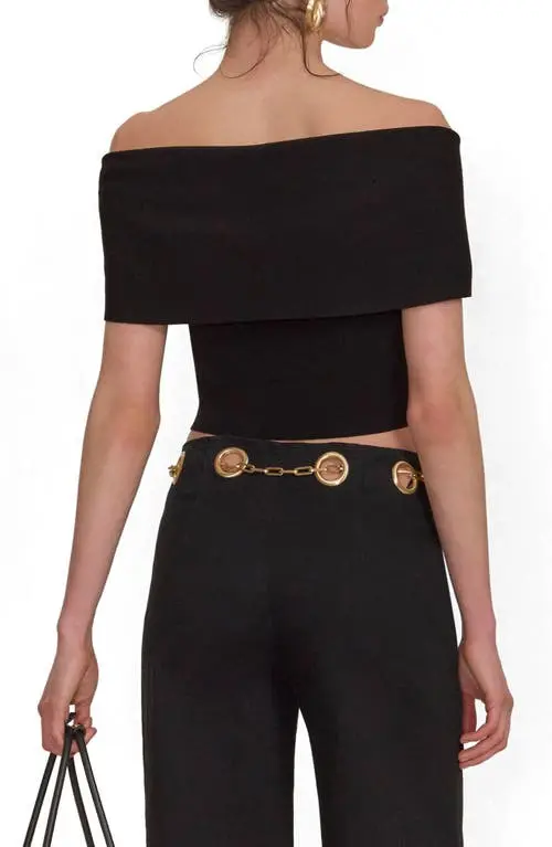 Cult Gaia Prescott Off-the-shoulder Knit Top