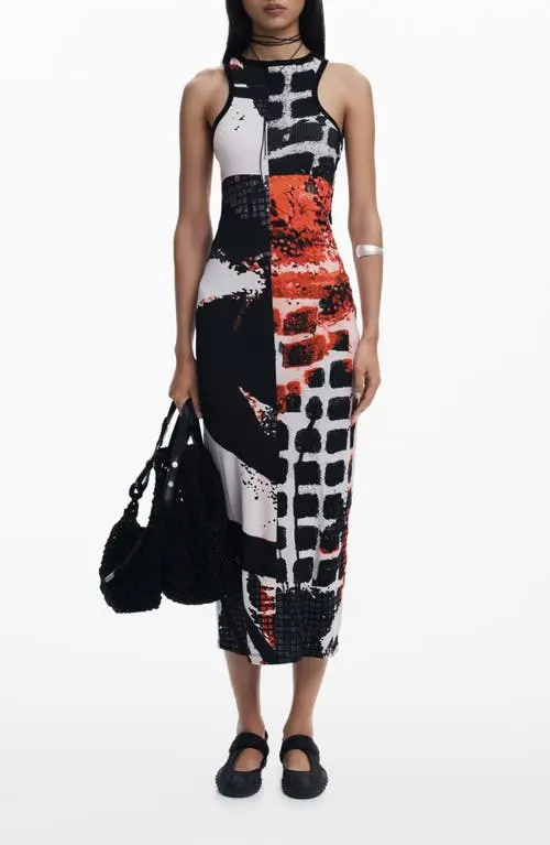 Desigual Printed Racerback Maxi Dress