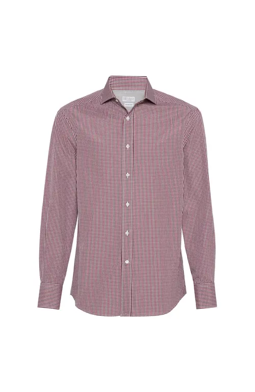 Brunello Cucinelli Check Shirt - Amaranth