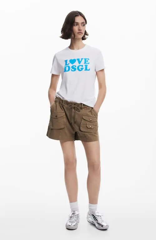 Desigual Cotton Cargo Shorts