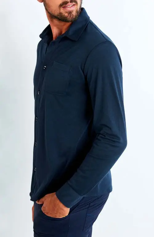 Anatomie Nick Piquet Button Down Shirt - Navy