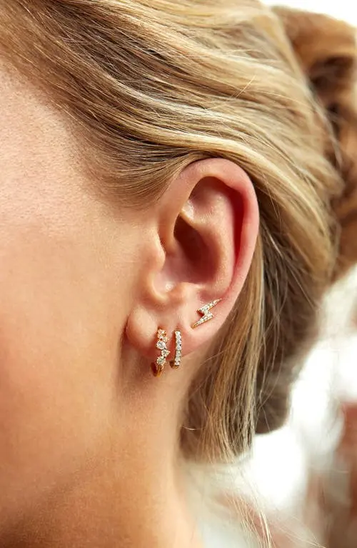 Estée Lauder Lightning Bolt Cubic Zirconia Stud Earrings
