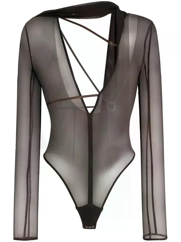Jacquemus Le Body Abanaba Semi-sheer Bodysuit