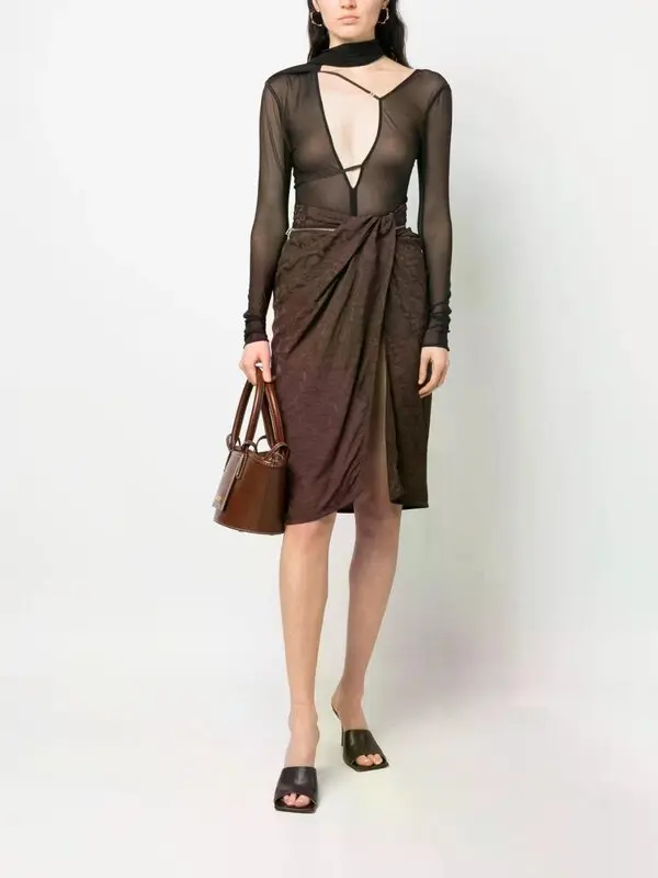 Jacquemus Le Body Abanaba Semi-sheer Bodysuit