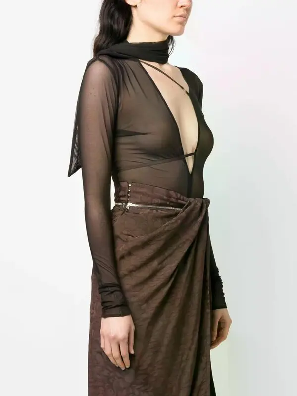 Jacquemus Le Body Abanaba Semi-sheer Bodysuit
