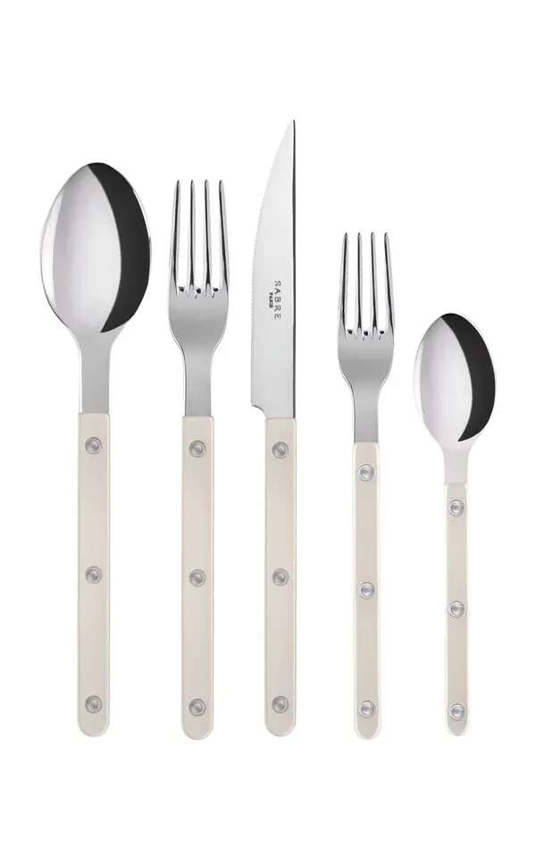 SABRE Bistrot Pearly Five-piece Silverware Set - Ivory