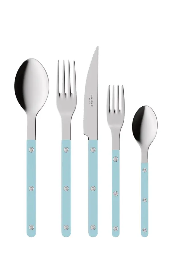 SABRE Bistrot Solid Five-piece Silverware Set - Blue