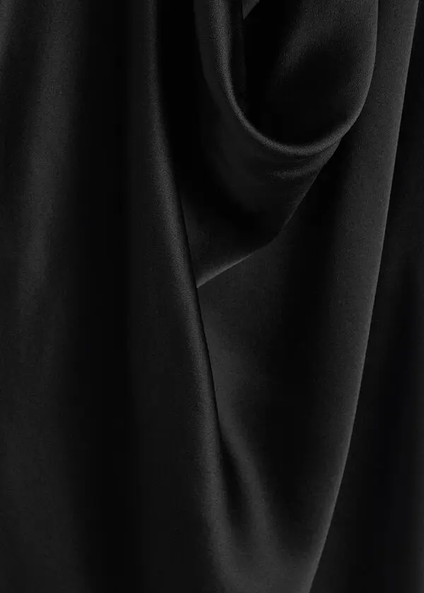 Vince Cowl-neck Silk Blouse - Black