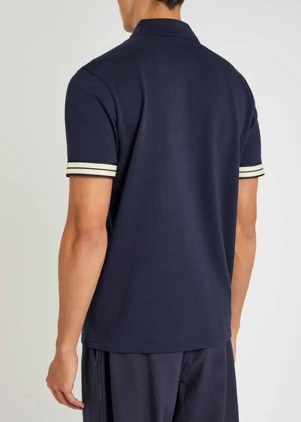 Moncler Piqué Cotton Polo Shirt