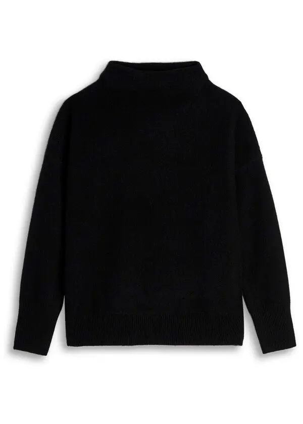 Vince Cashmere Funnel-neck Jumper - Black