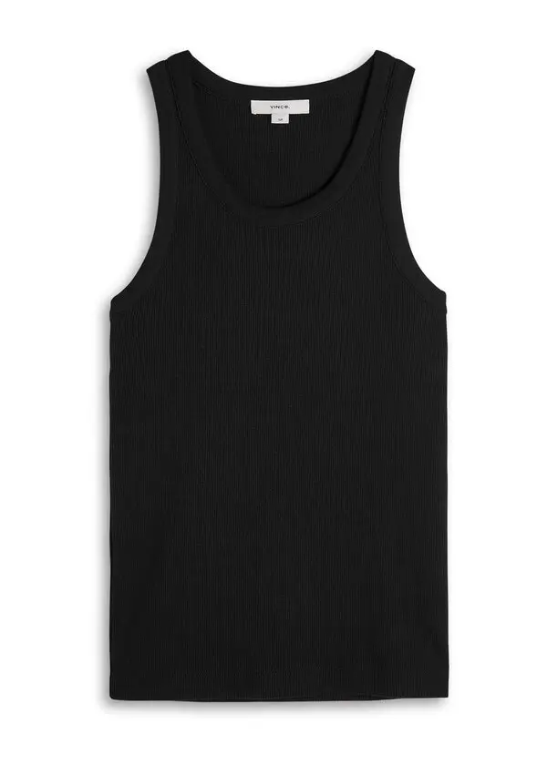 Vince Ribbed Cotton-blend Tank
