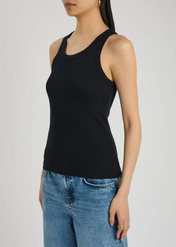 Vince Ribbed Cotton-blend Tank
