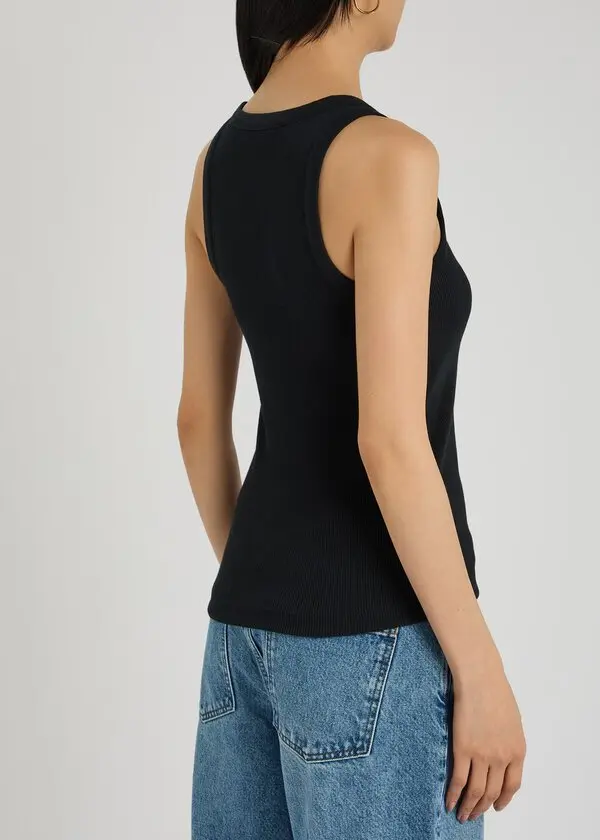 Vince Ribbed Cotton-blend Tank