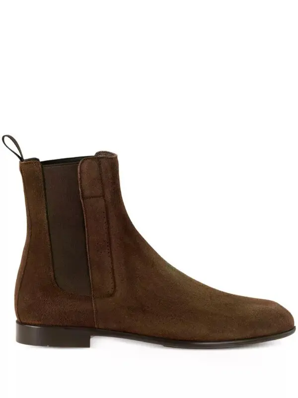 FERRAGAMO Suede Chelsea Boots - Brown