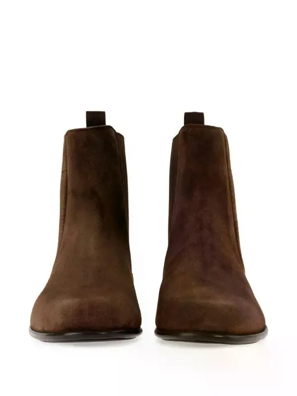 FERRAGAMO Suede Chelsea Boots - Brown