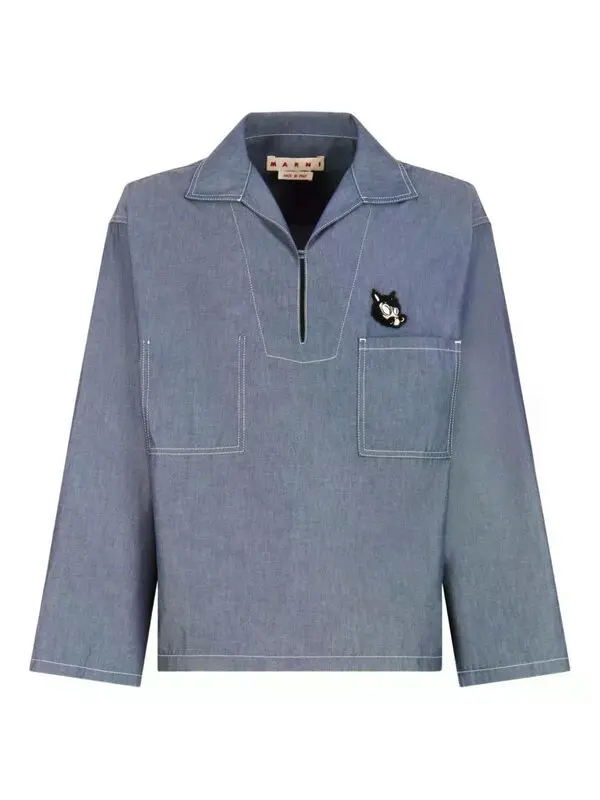 Marni Polo-collar Chambray Shirt