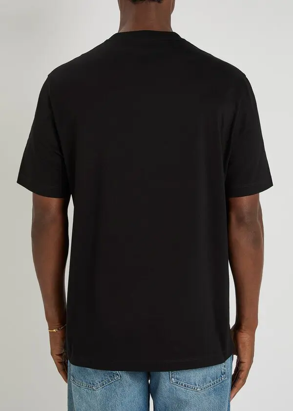 Versace Logo-printed Cotton T-shirt - Black