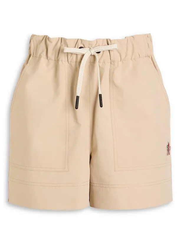 Moncler Logo Shell Shorts - Beige