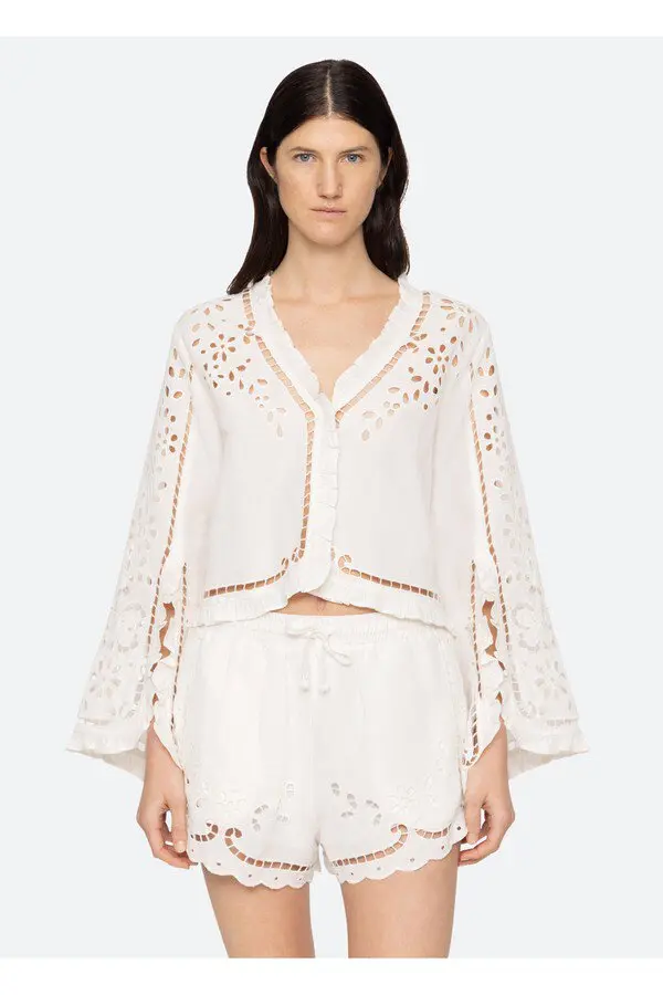 Sea Lula Embroidered Blouse