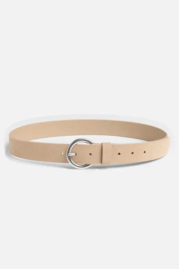 7 For All Mankind Timeless Italian Suede Belt - Natural