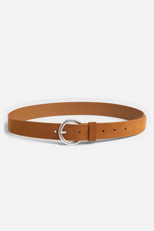 7 For All Mankind Italian Suede Belt - Natural