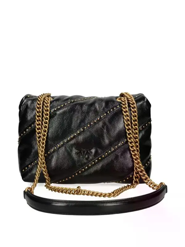 Pinko Studded Leather Shoulder Bag