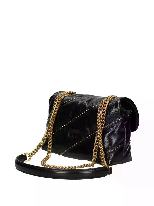 Pinko Studded Leather Shoulder Bag