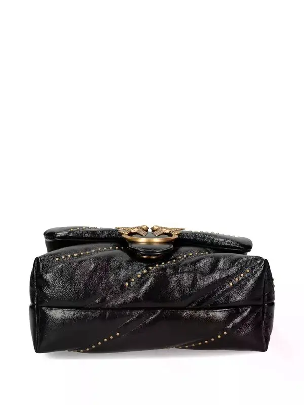 Pinko Studded Leather Shoulder Bag