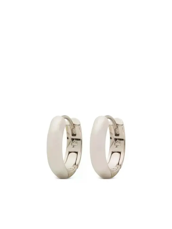 Kate Spade New York Logo Hoop Earrings - Silver