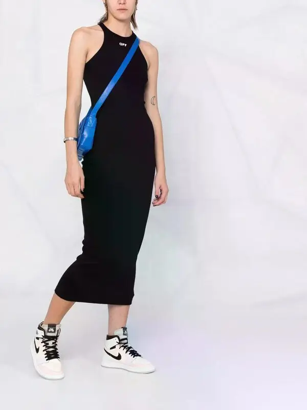 Off-White Off-stamp Ribbed Dress