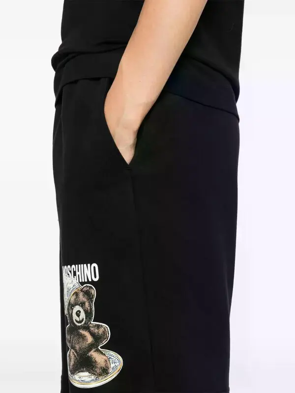 Moschino Bear-print Track Shorts