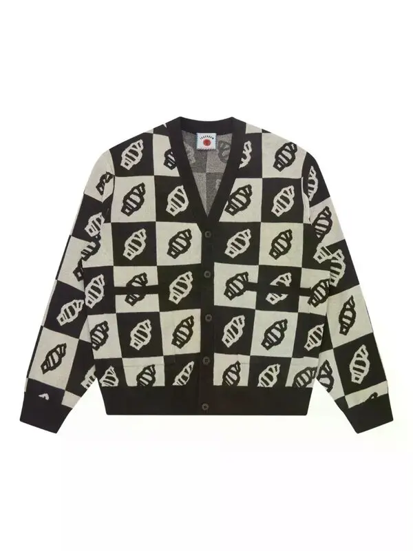ICECREAM Leaf-motif Knitted Cardigan