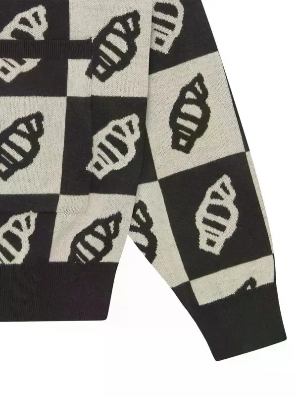 ICECREAM Leaf-motif Knitted Cardigan